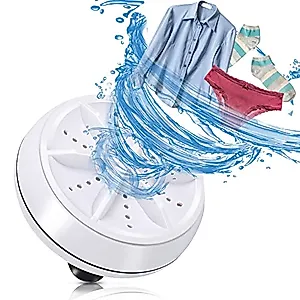 plplaaoo Portable Washing Machine, 3.5 x 3.5 x 2in Dryer Washer, Portable Laundry Machine, Compact Laundry Washer with USB Charging, Quite Mini Washer, Small Cleaning Machine for Underwear Socks