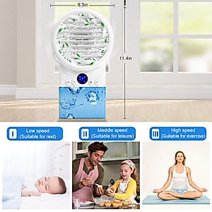 Kentaly Portable Air Conditioner Fan, 4 in 1 Personal Air Conditioner Cooler with Timing, 3 Speeds Mini Air Conditioner Portable, Quiet Desk Air Conditioner Fan Portable AC Unit with 7 Colors Light