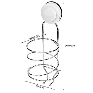 Natudeco Hair Dryer Holder Lift-Free stabilizer Spiral Suction Cups Clothes Rack Bathroom Storage Strong Load-Bearing Capacity for Curling Irons Shears Combs