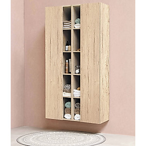 Lativo Wood Contact Paper Wood Grain Contact Paper for Cabinets Wood Wallpaper Peel and Stick Wallpaper Light Wood Contact Paper for Countertops Self-Adhesive Wallpaper Waterproof Vinyl 15.7“×78.7”