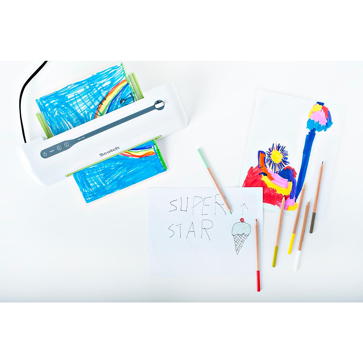 Scotch Self-Seal Laminating Sheets, 50 Sheets, Single Sided, Letter Size (LS854SS-50)