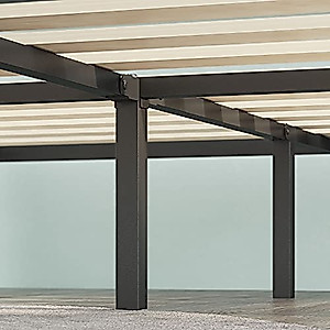 ZINUS Mory Metal Platform Bed Frame with Split Headboard / Wood Slat Support / No Box Spring Needed / Easy Assembly, Queen