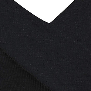 CapsA Women Halloween Gothic Sweatshirts Dress Long Sleeve High Low Pullover Plus Size V-Neck Tunic Plunging Neck Sweater Black