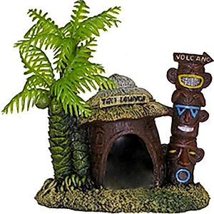 Blue Ribbon 006062 Exotic Environments Betta Hut with Palm Tree, B00FKVFK6I, Multi
