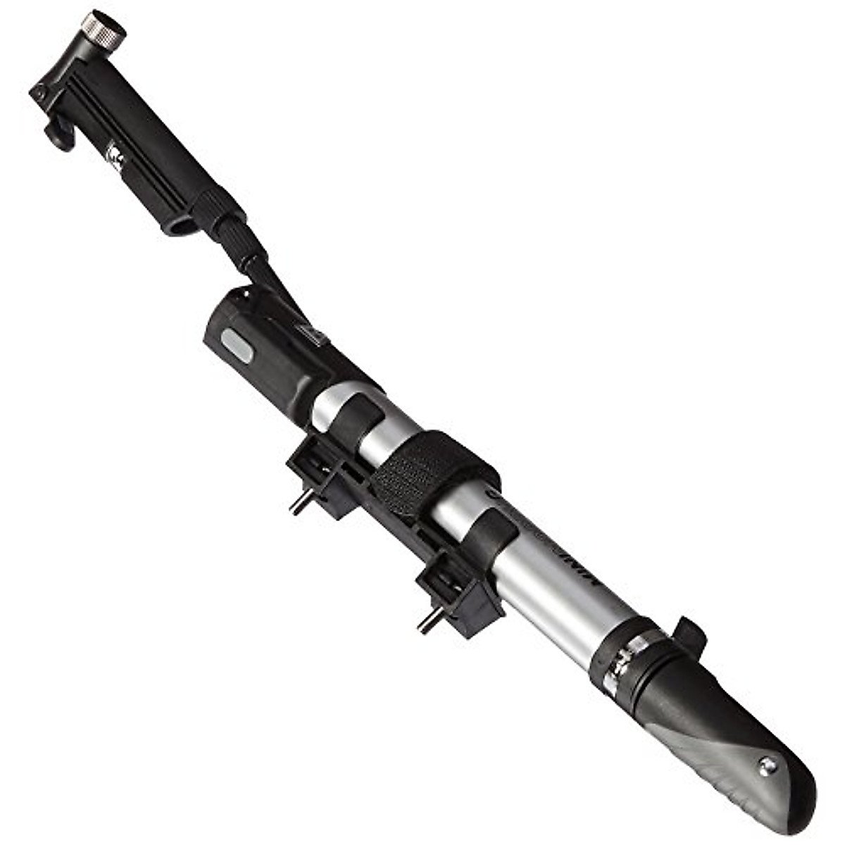 Topeak Mini Morph Pump with Gauge , Black, Silver, 26.5 x 5 x 2.8 cm / 10.4” x 2.0” x 1.1”