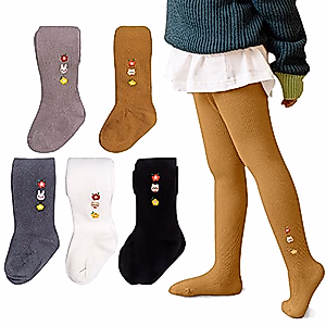 Baby Girls Cotton Tights Cable Knit Leggings Stockings Pants Soft Warm Pantyhose for Toddler Kid 1-6T