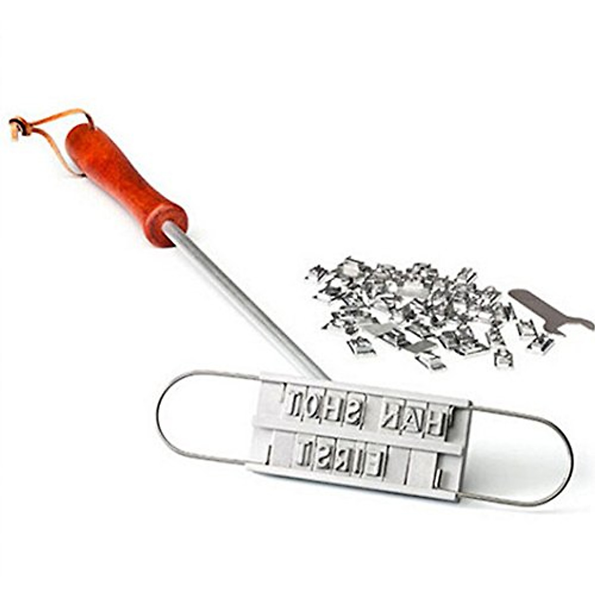 BBQ Meat Branding Iron with Changeable Letters and a Handy Draw- Great for Branding Steaks Burgers Chicken