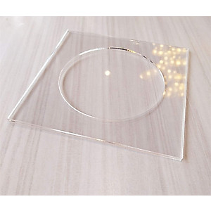 DIY Acrylic Napkin Holder, Square Clear Acrylic Cocktail Coaster,Set of 6 Home and Office Décor