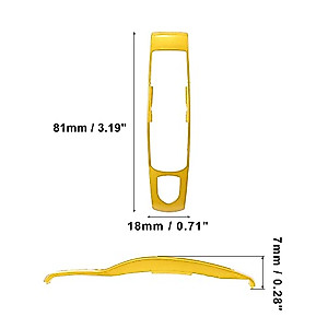 X AUTOHAUX Gold Tone Car Remote Key Fob Case Cover Shell Trim Plastic for Porsche Cayenne Panamera Macan