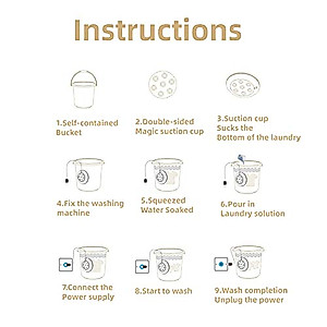 Portable Washing Machine, Mini Turbo Automatic Electric Washing Machine Washer Laundry Household Small Ultrasound Turbo Travel(green)