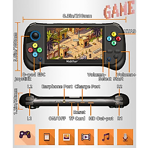 Handheld Game Console 5 inch Retro Handheld Video Games Consoles Built-in Rechargeable Battery Portable Style Hand Held Game Consoles System NXNP-5001