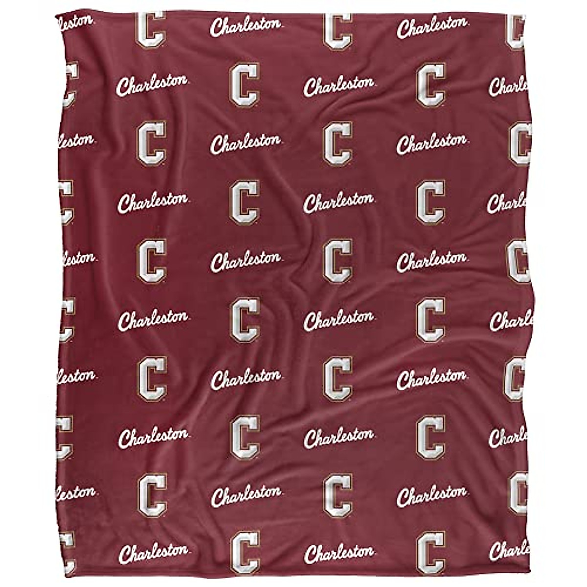 College of Charleston Cougars Blanket, 36"x58" Logo Pattern, Silky Touch Super Soft Throw
