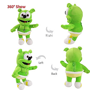 TUMPETY Gummy Bear Plush Green Singing Bear Toy Christmas Celebration Props Accompanying Toys Before Going to Bed (A5-JZ0167)