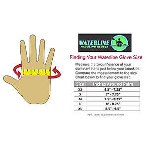 Waterline Half Finger Paddling Gloves for Kayaks, Canoes and SUP Paddle Boards (Small)