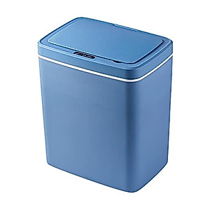 N/A Automatic Sensor Induction Trash Can Home Rubbish Cans Kitchen Bathroom Electric Type Touch Waste Bin Paper Dustbin Bucket ( Color : Blue , Size : As The Picture Shows )