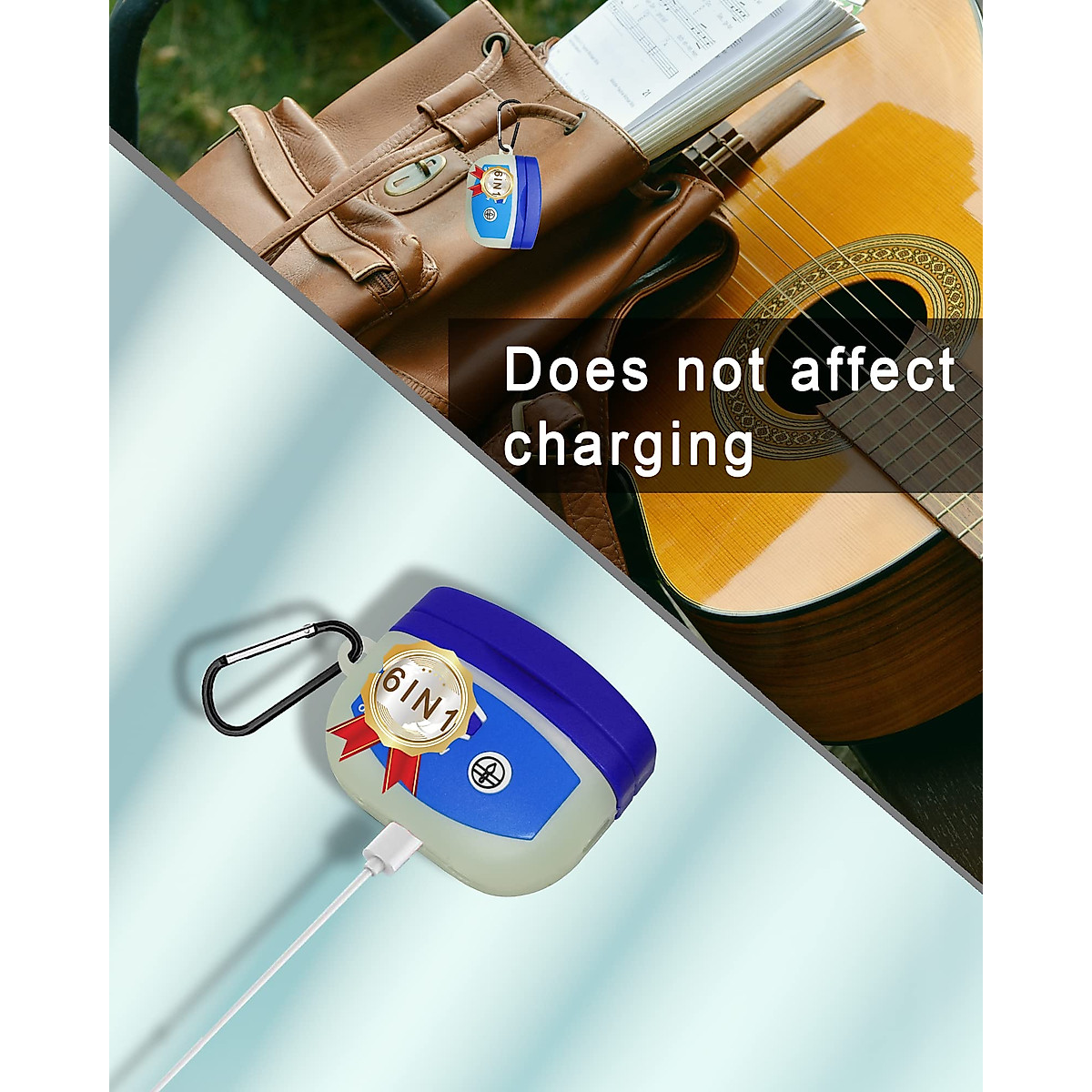 6in1 Cute for AirPods Pro 2nd Generation Case Cover Silicone Accessories Set Kit for APPL AirPo Pro 2 Gen Case【Only for 2022Released Pro 2st,Cartoon 3D Funny for AirPods Pro 2 Case Vaselin