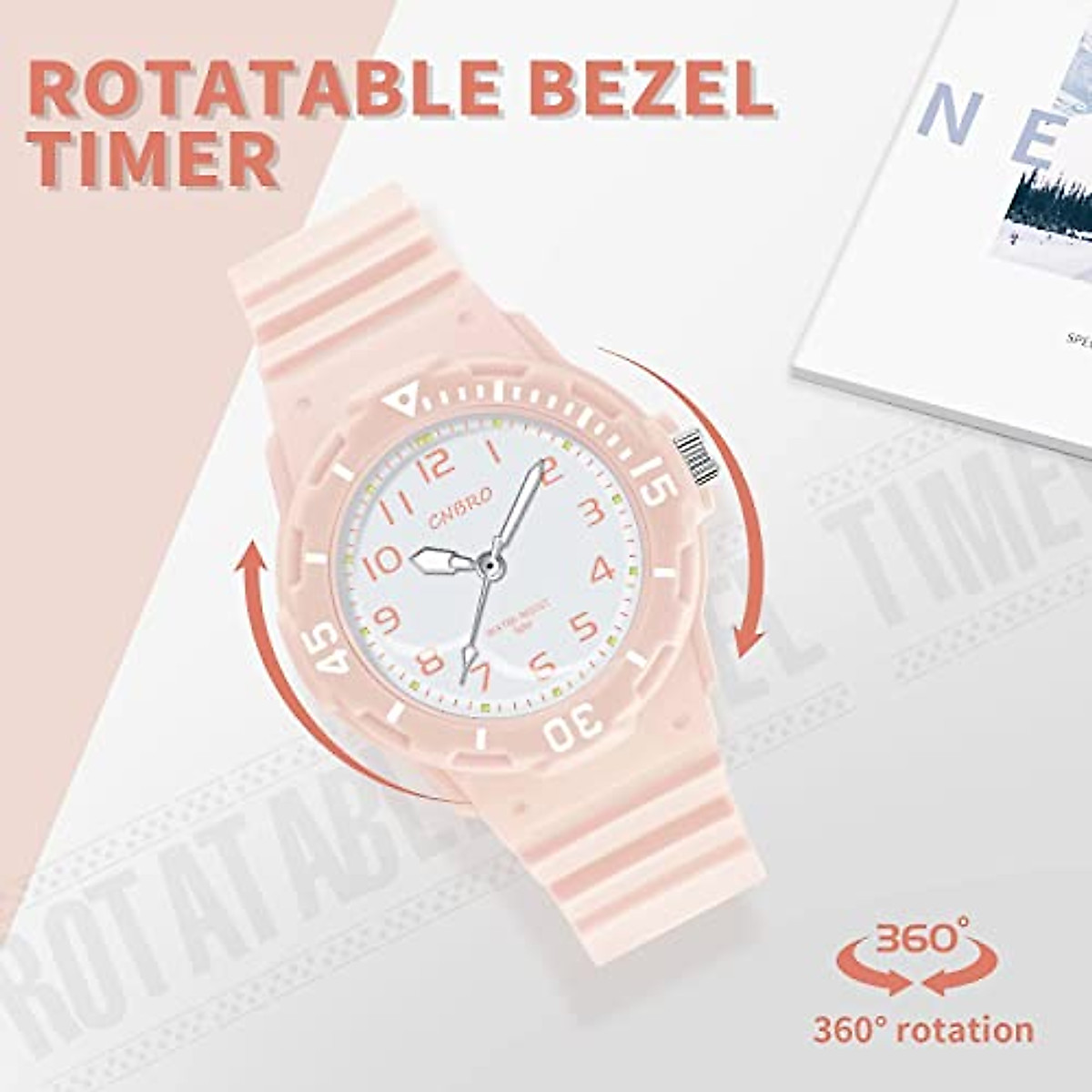 Women's Watch Sports Waterproof Watches Nurse Minimalist Simple Analog Watch Casual Ladies Watch Rose Gold Pink