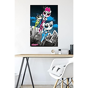 Trends International Powerpuff Girls-Group City Wall Poster, 22.375" x 34", Premium Unframed Version