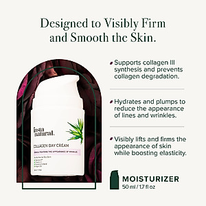 InstaNatural Collagen Face Cream, Daytime Collagen Moisturizer for Face, Anti Aging Cream with Vitamin C, Hyaluronic Acid and Argan Oil