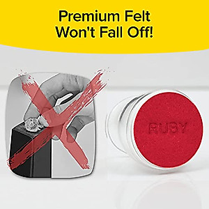 Ruby Sliders As Seen On TV by BulbHead - Red Means They’re Authentic - Premium Chair Covers Protect Hardwood & Tile Floors - Fits Most Furniture Leg Sizes & Shapes - 48-Pc Super-Value Pack, 48 Pack