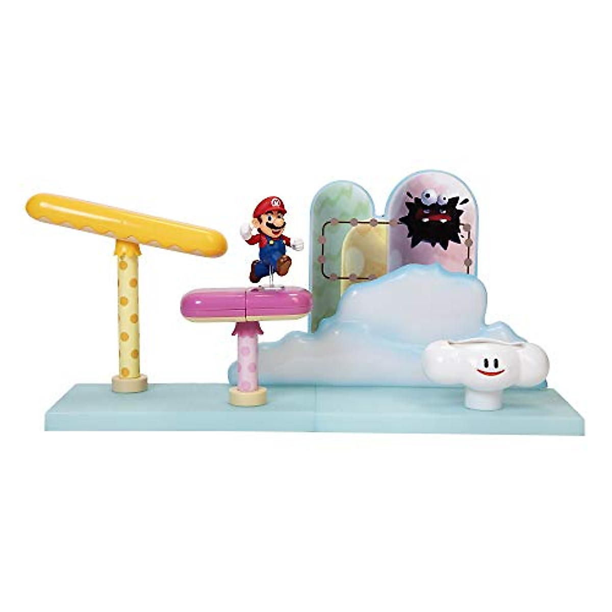 Super Mario Cloud World Diorama Set with 2.5" Running Mario Action Figure