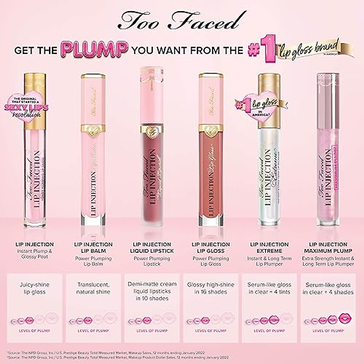 Too Faced Lip Injection Power Plumping Hydrating Lip Gloss Secure The Bag