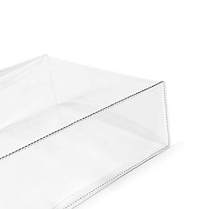 Tiwougel 11.02" Women Tote Bag,Transparent &Waterproof Plastic PVC Purse Handbag Clear-Medium Vertical