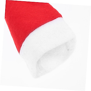 SEWACC 24pcs Christmas Santa Hats Silverware Holders Mini Christmas Hat Christmas Cutlery Holders Xmas Party Table Dinnerware Flatware Decor