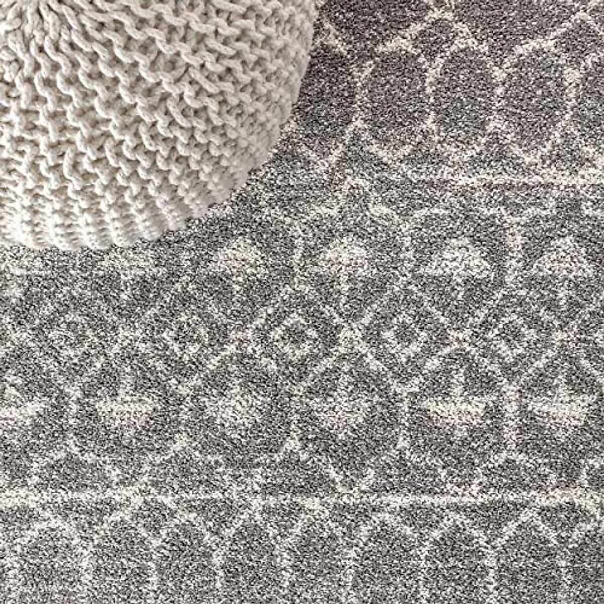 JONATHAN Y MOH209B-3 Izil Moroccan Beni Souk Indoor Farmhouse Area-Rug Bohemian Minimalistic Geometric Easy-Cleaning Bedroom Kitchen Living Room Non Shedding, 3 X 5, Gray,Cream