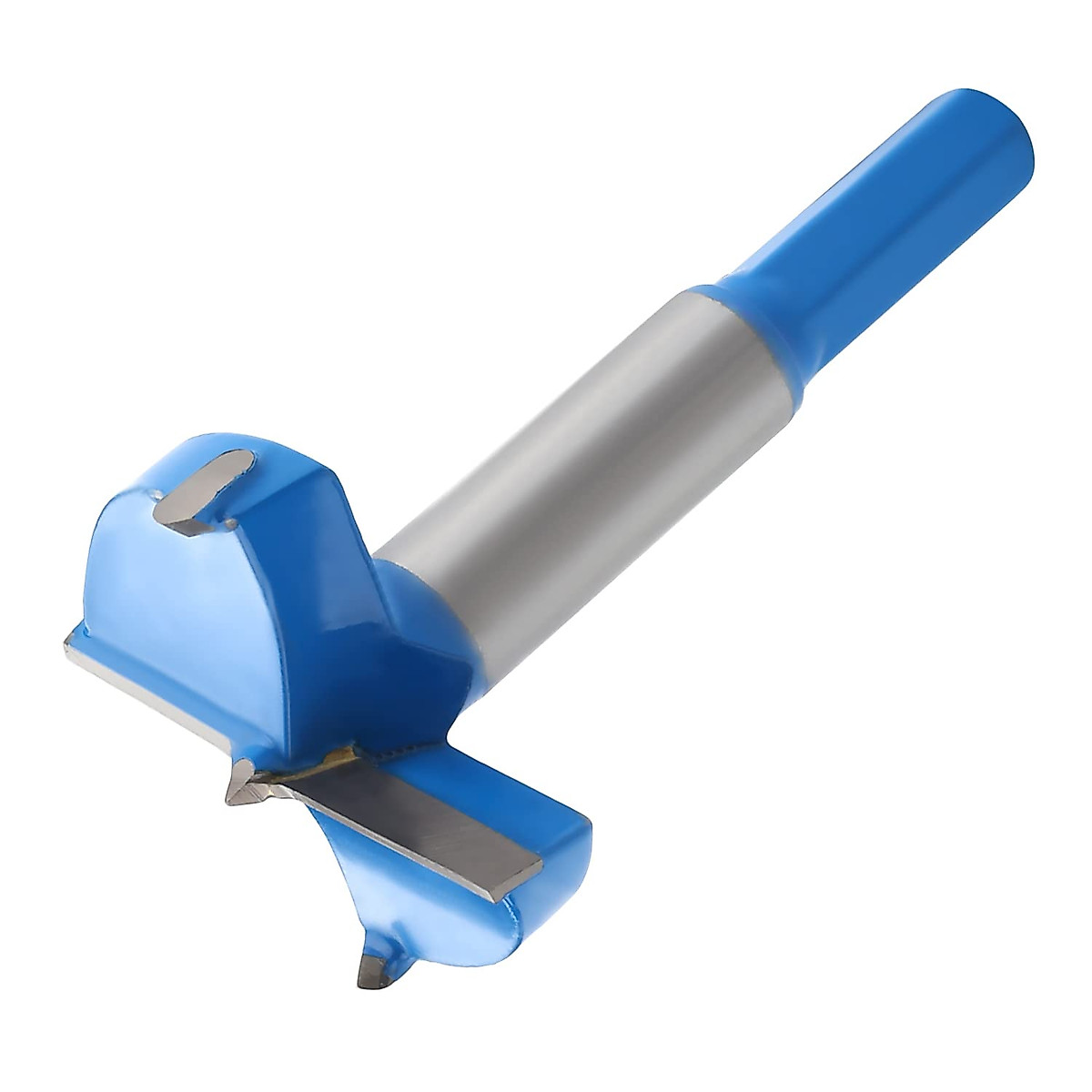 Utoolmart Forstner Drill Bits, 1.65"/42mm Cemented Carbide Wood Cutter Tool, Hex Shank Woodworking Hole Saw Cutter, 80mm Length Woodworking Hole Boring Bit, Blue, 1 Pcs