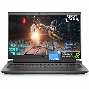 Dell G15 5000 5520 15 Gaming Laptop 15.6" FHD WVA Anti-Glare 120Hz 12th Generation Intel 12-Core i5-12500H (Beat i7-11850H) 32GB RAM 1TB SSD GeForce RTX 3050 4GB Backlit USB-C HDMI RGB Camera Win11
