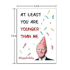 Ikassong Funny Birthday Card with 2 Envelopes 5.3 x 7.6 for Him Her Men Women