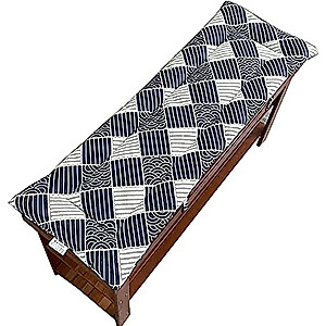 WanJing Outdoor Bench Cushion,Non-Slip Long Chair Backrest Fresco Settee Cushion with Zipper,Porch Swing Seating Pads Soft Lounger Loveseat Wicker Chair Pad,Garden and Deck Seating Pad, 36x12 Inch