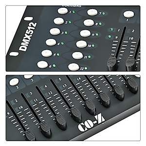 CO-Z 192 DMX 512 Stage DJ Light Controller Lighting Mixer Board Console for Light Shows, Party Disco Pub Night Club DJs KTV Bars and Moving Heads