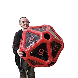 Black Bazaar Large D20 Dice Inflatable Extra Large Giant Gaming DND Tabletop RPG Roleplaying Dungeons and Dragons