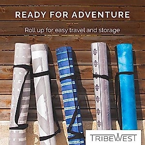 Tribe West Large, Stylish Playmat | Microfiber Suede and Durable, Eco-TPE (Mali Grey)