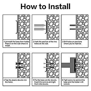 YUESIMATE Hair Dryer Holder Wall Mounted Bathroom or Bedroom Hairdryer Hanging Rack Hair Dryer Organizer Blower Dryer Organizer Universal Size,Chrome