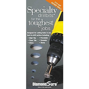 2-1/4" 57.5 mm DiamondSure Diamond Hole Saw Drill Bit for Glass, Tile, Granite, Ceramic, Porcelain, Stone