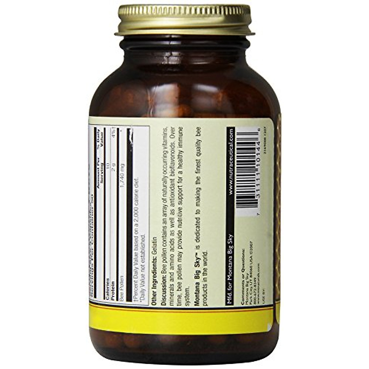 Honey Gardens Bee Pollen, Capsule (Btl-Glass) | 580mg 150ct