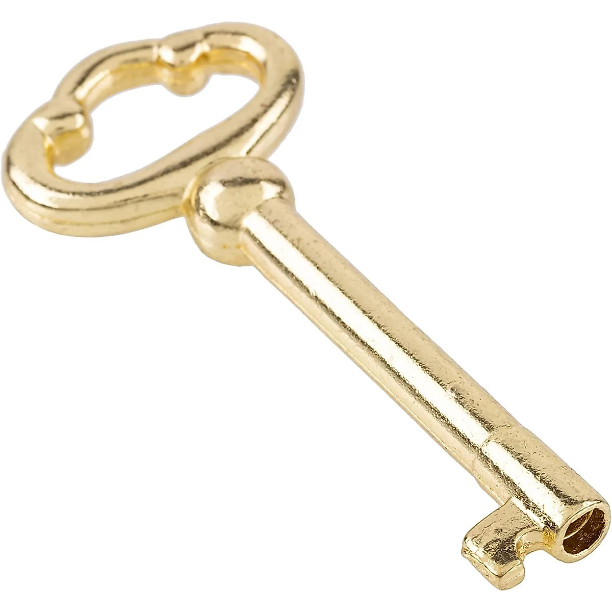 Hollow Barrel Brass Plated Skeleton Key for Antique Cabinet Doors, Grandfather Clocks, Dresser Drawers - Furniture Hardware | SK4-DB (1)