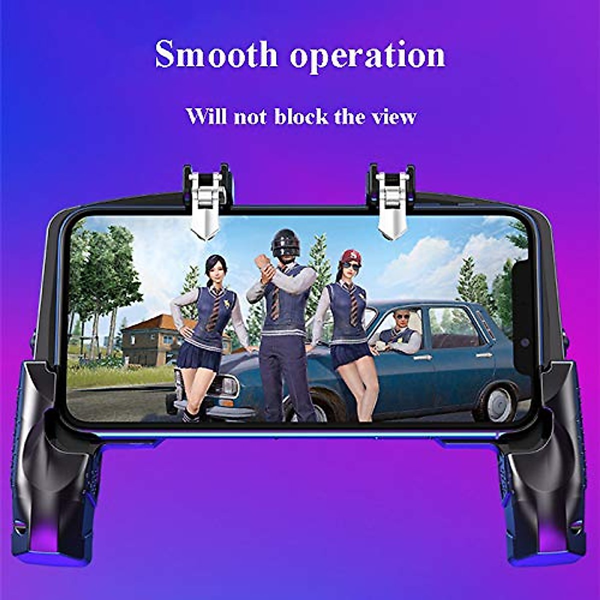Mobile Trigger Controller Joystick, Metal Control Bar Game Controller,Upgrade Version Gaming Keys Buttons for Phone Game (Black)