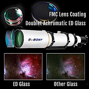 SVBONY SV503 Telescope, 102ED F7 Extra Low Dispersion Achromatic Refractor OTA, Micro-Reduction Rap Focuser, for Astrophotography