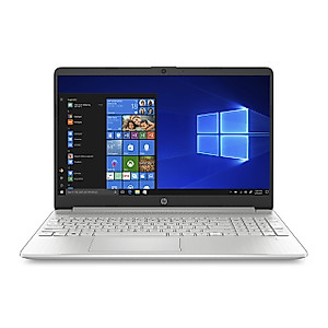 HP 15-Inch HD Touchscreen Laptop, 10th Gen Intel Core i3-1005G1, 4 GB SDRAM, 128 GB Solid-State Drive, Windows 10 Home in S Mode (15-dy1010nr, Natural Silver), 15-15.99 inches