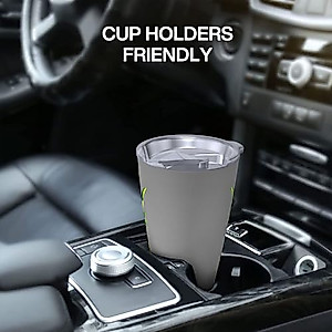 WXZYFP Car cup (single silver rim), can use a straw or drink directly, easy to use.Cartoon Pineapple