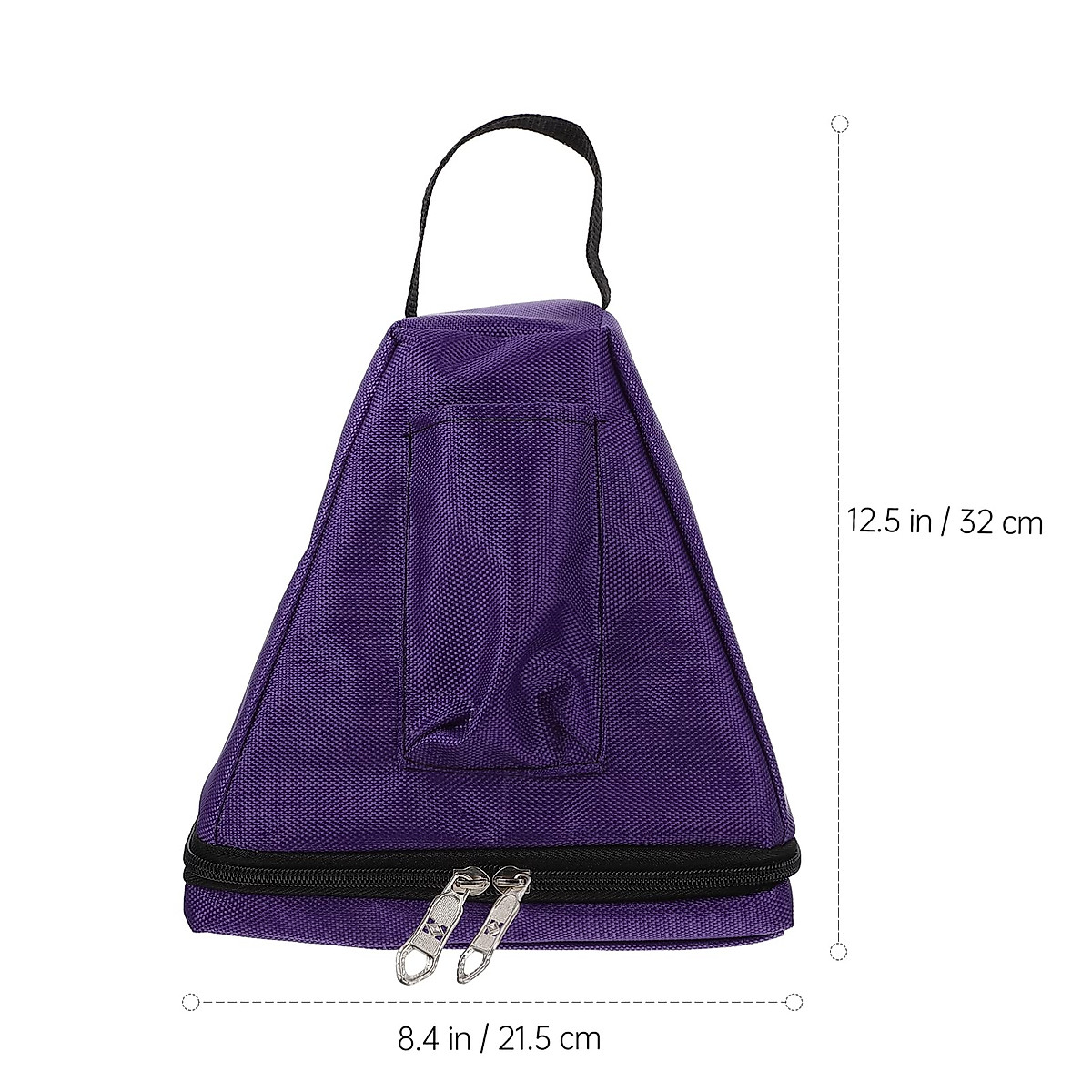 Vaguelly Crystal Singing Pyramid Case, Resistant Storage Bag Carrying Pouch, Purple