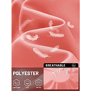 TACVASEN Mens Athletic Shirts Long Sleeve UV Protection Sun Shirts Quick-Dry Hiking Tops UPF 50+ Fishing Shirts Men Summer Beachwear Watermelon Red