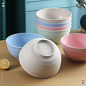 SNOMEL 8Pack 55Oz Large Serving Bowls, Salad Bowls Mixing Bowls, Deep Soup Bowl Cereal Bowl, Big Bowls for Pasta Popcorn Pho, Dishwasher Safe, Green