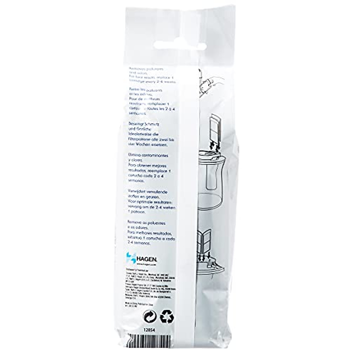 Marina 360/Spash Filter Cartridge, Replacement Aquarium Filter Media, 4-Pack, 12854, White