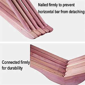 ELONG HOME American Red Cedar Hangers 20 Pack, Wooden Suit Hangers with 360° Swivel Hook, Smooth Surface Slim Cedar Wood Coat Hangers, Great for Refresh Closet