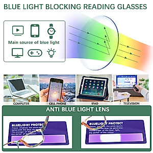 CLASAGA Reading Glasses for Women, Pattern Print Blue Light Blocking Stylish Readers with Spring Hinges (pattern design, 1.25, multiplier_x)